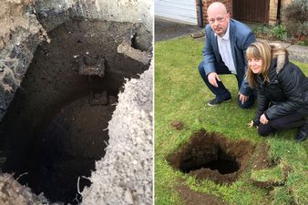 World News:Mystery as massive hole opens up in family garden - complete ...